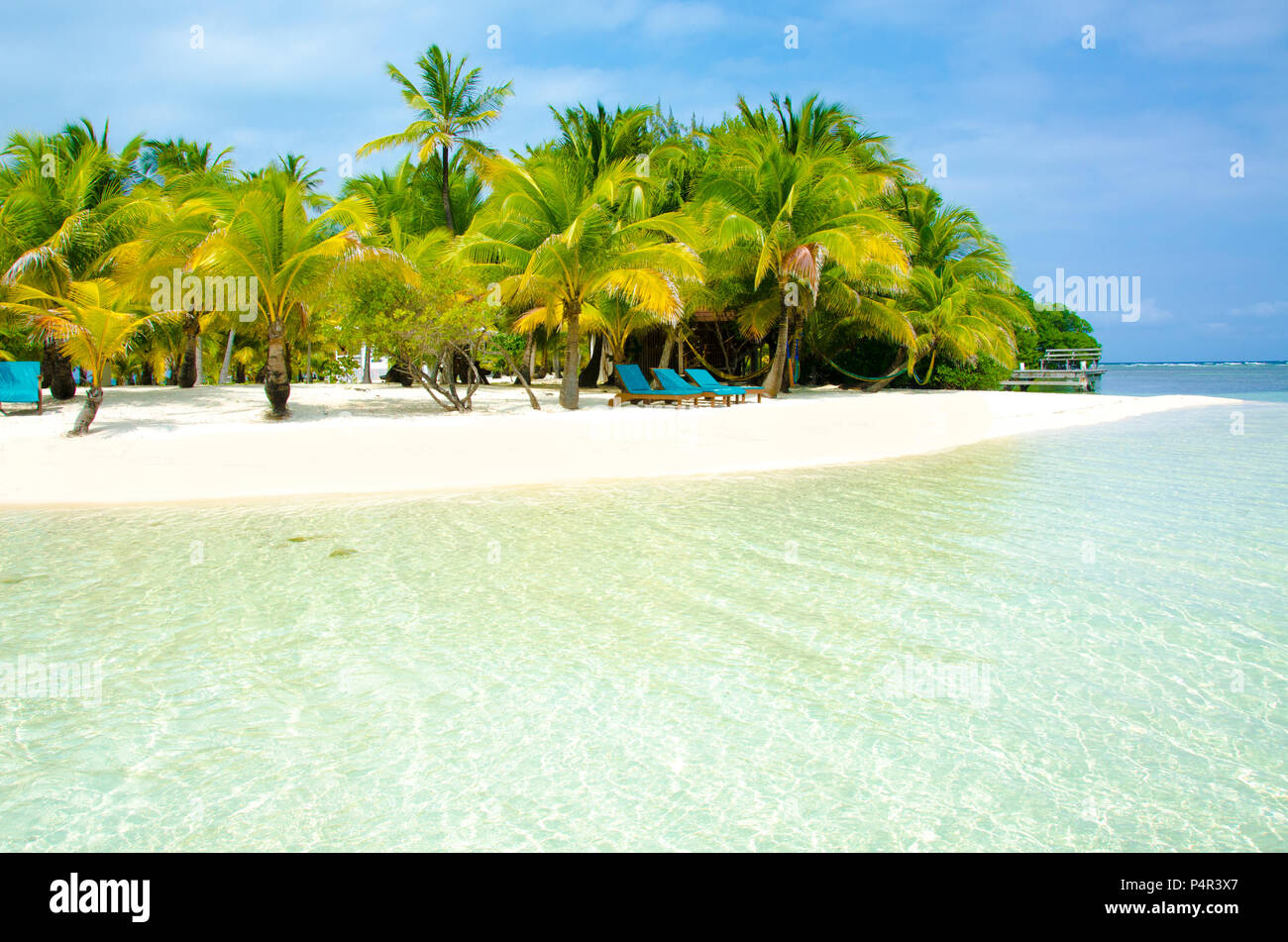South Water Caye in Belize - small caribbean paradise island with ...