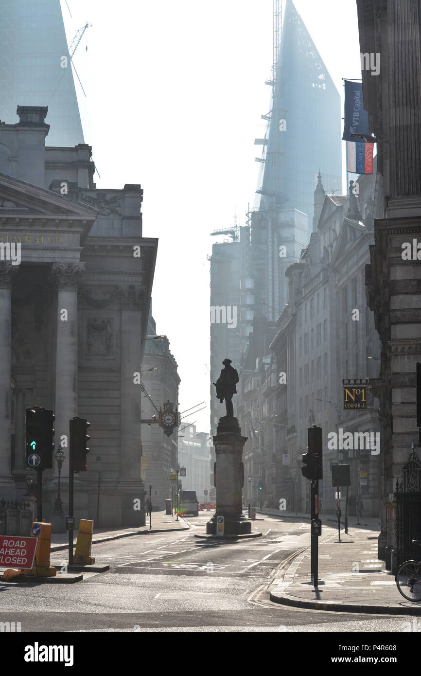 Bank Square, home to the Bank of England and Bank Station, City of ...