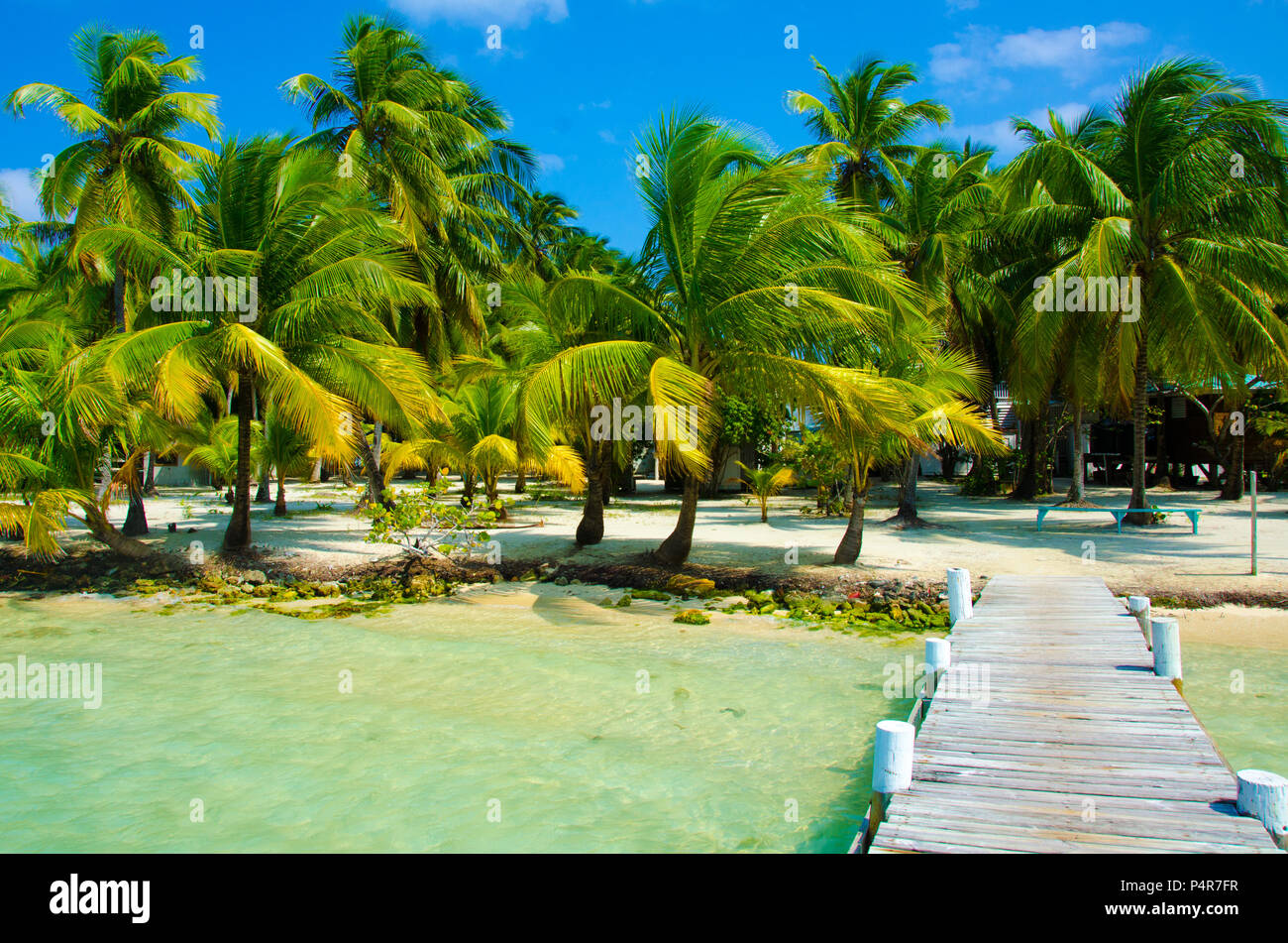 South Water Caye in Belize - small caribbean paradise island with ...