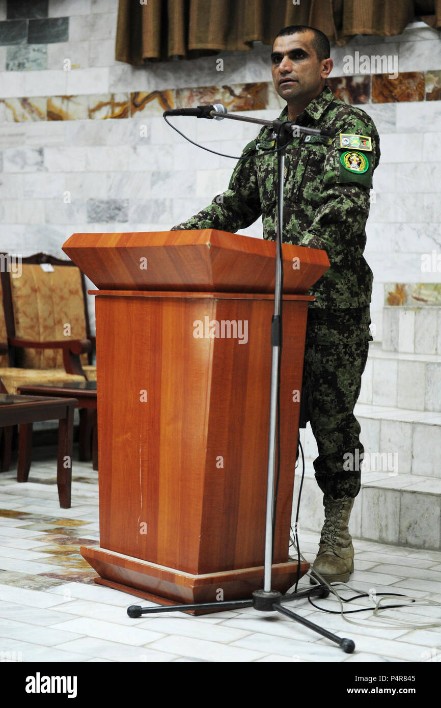KABUL - Sergeant Major of the Afghan National Army Roshon Safi ...