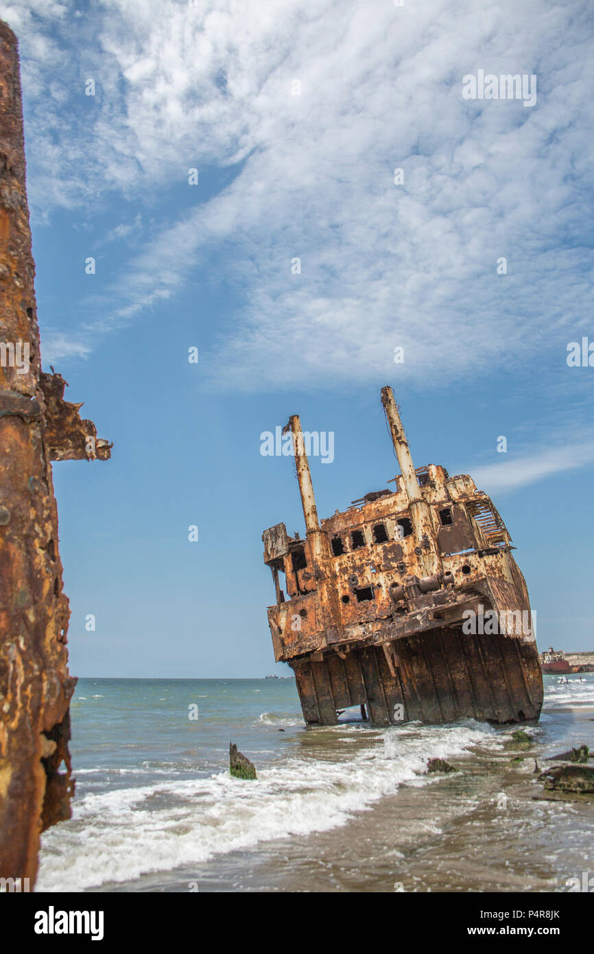 ship cemetery - abandoned ships carcasses in the atlantic ocean, Angola ...