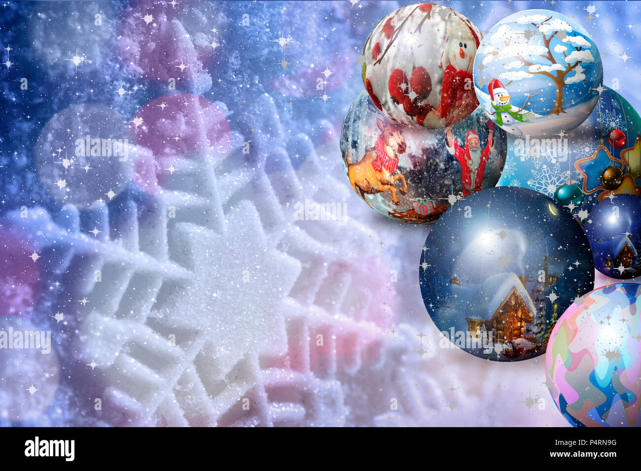 Beautiful Christmas greeting card in vintage style Stock Photo - Alamy