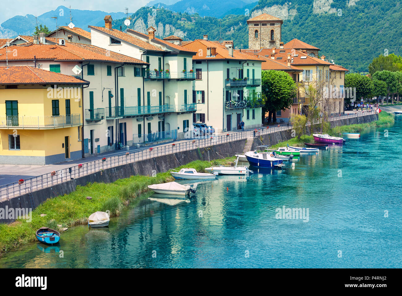 Bridge over the River Adda at Brivio, Lecco, Lombardy, Italy Stock ...