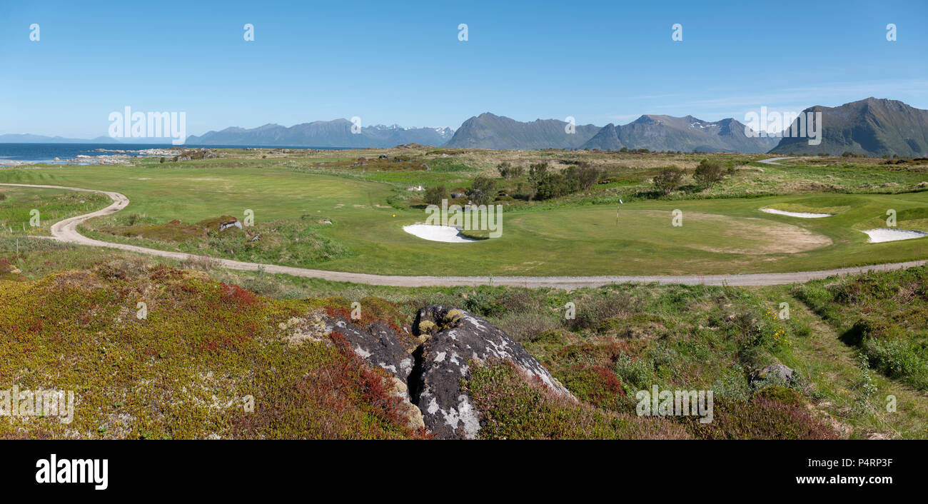 Lofoten links golf course, Hov, Norway Stock Photo - Alamy