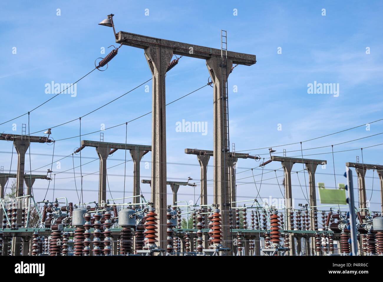 Electricity generating substation in the West Midlands, UK Stock Photo ...