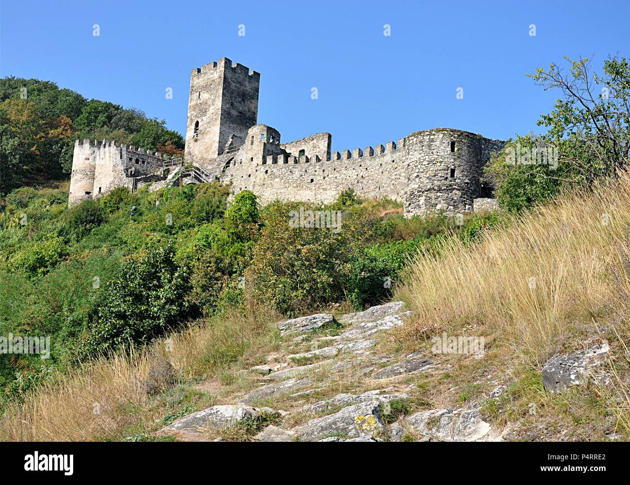 ruins castle, village Spitz, Austria,Europe Stock Photo - Alamy