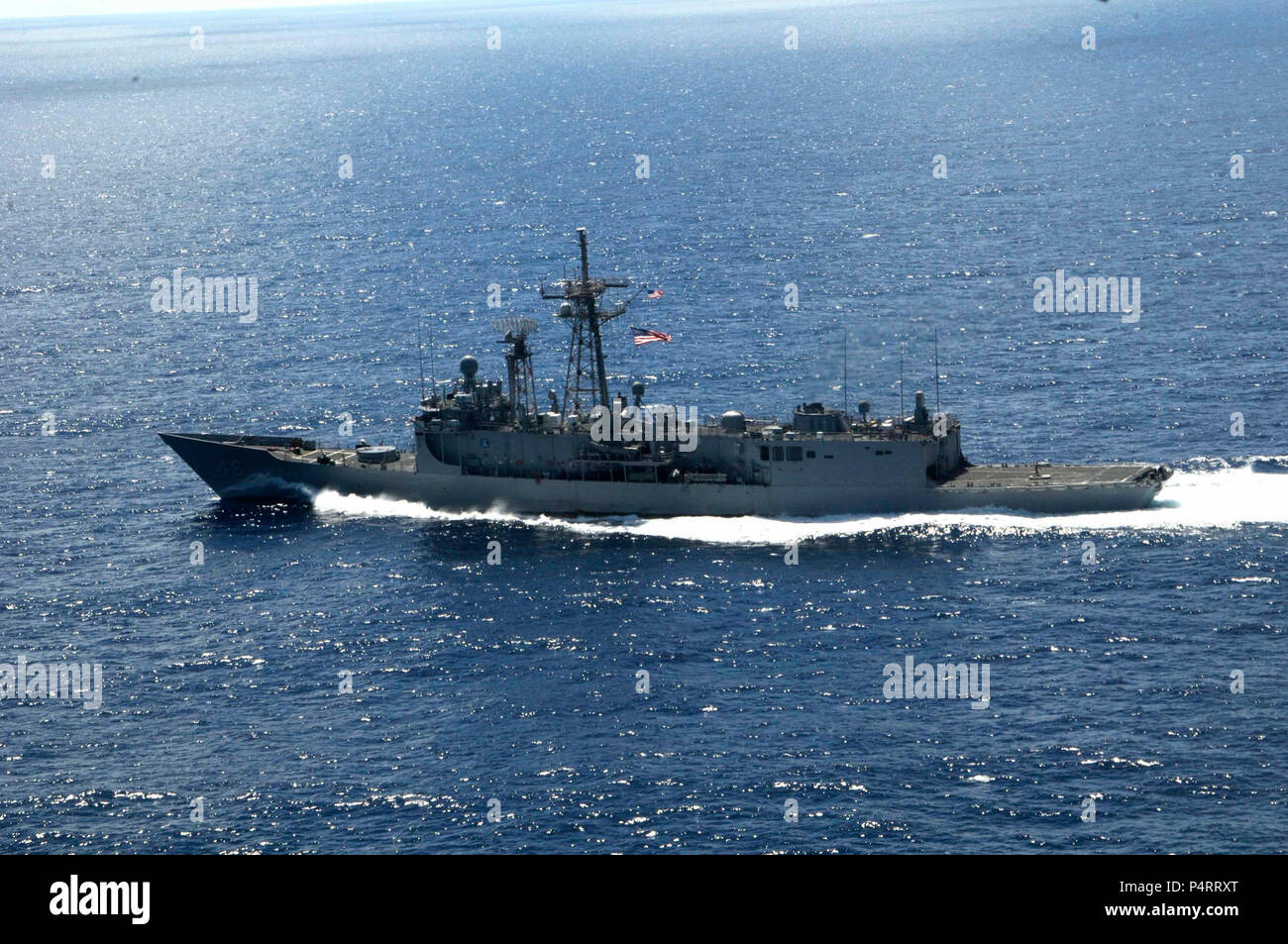 Zumwalt-class frigate USS Rentz (FFG 46) operates Feb. 15, 2010, in the ...