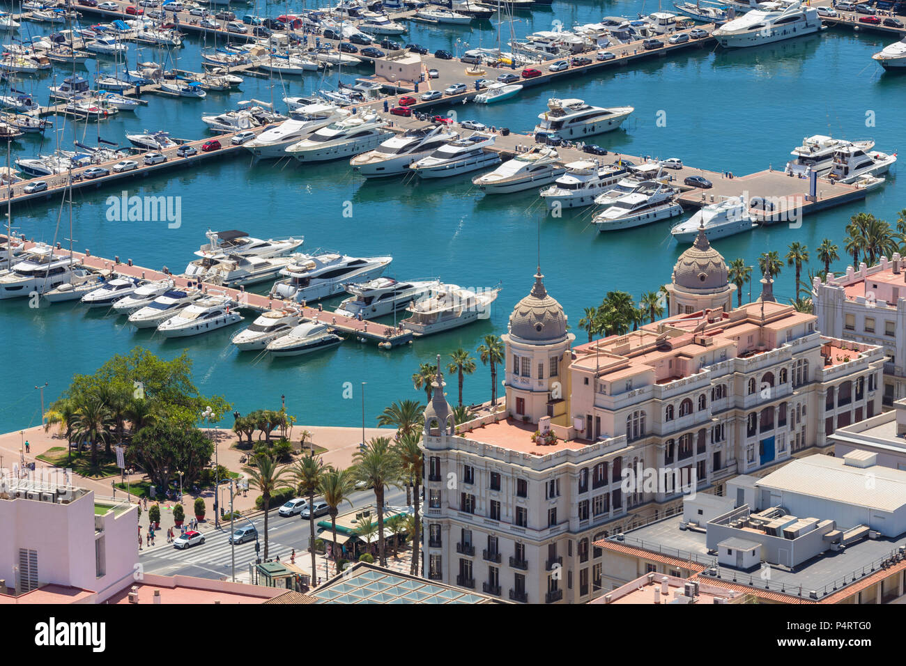 alicante harbor spain from above Stock Photo - Alamy