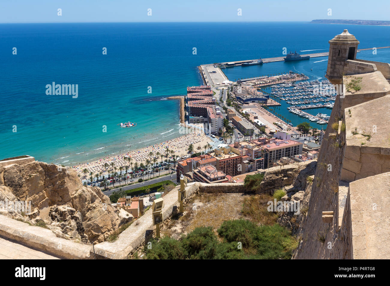 alicante harbor spain from above Stock Photo - Alamy