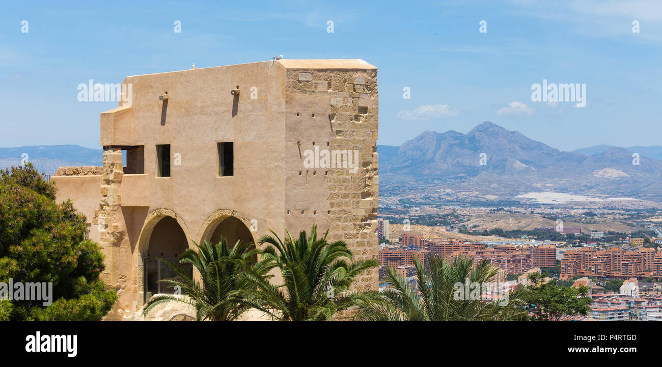 Castillo de Santa Barbara alicante spain Stock Photo - Alamy