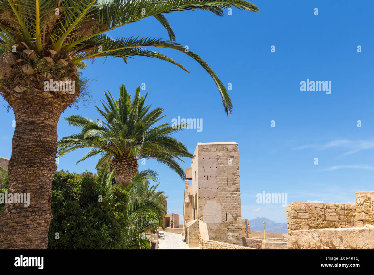 Castillo de Santa Barbara alicante spain Stock Photo - Alamy