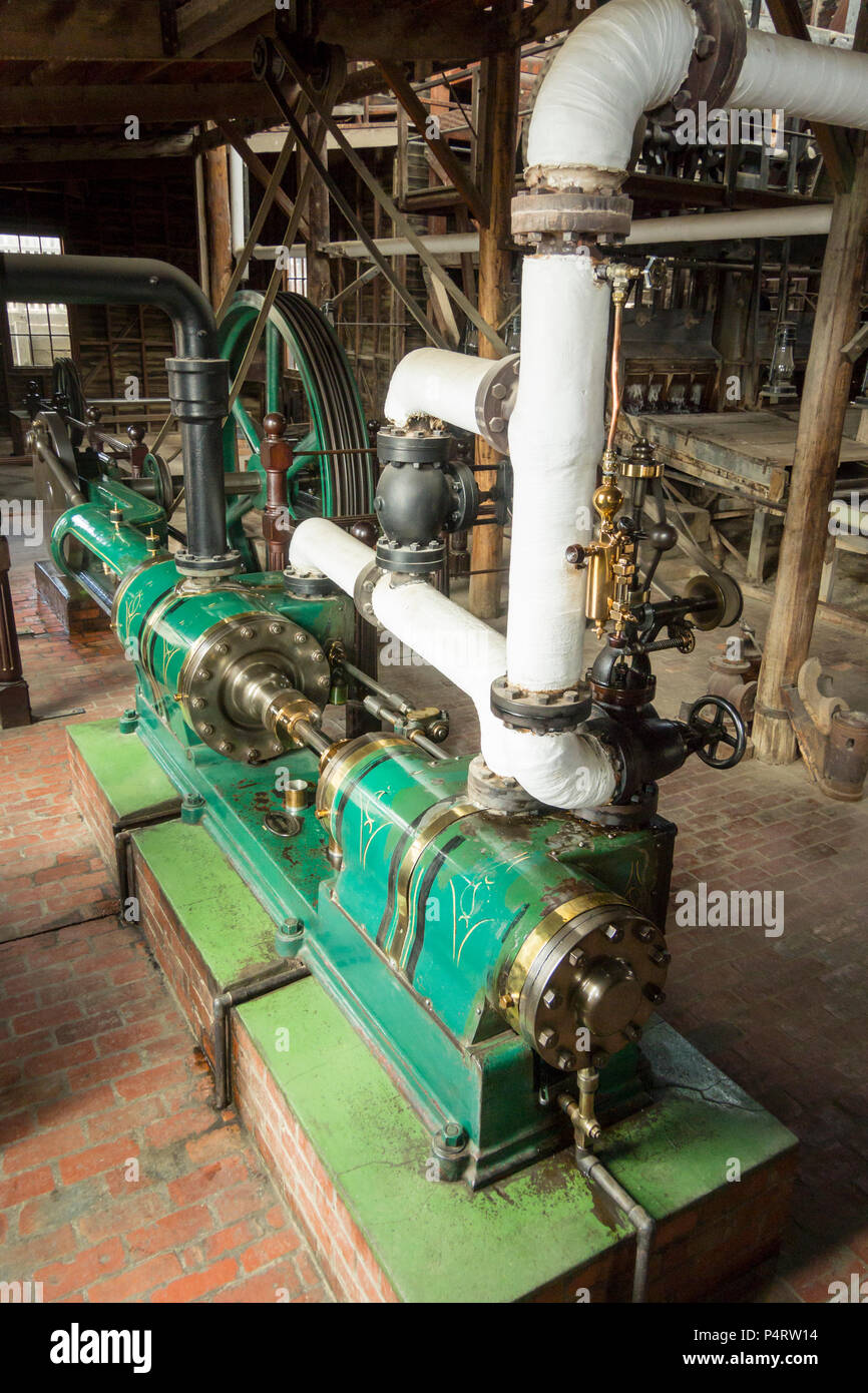 A tandem compound steam engine circa 1880, Australia Stock Photo - Alamy