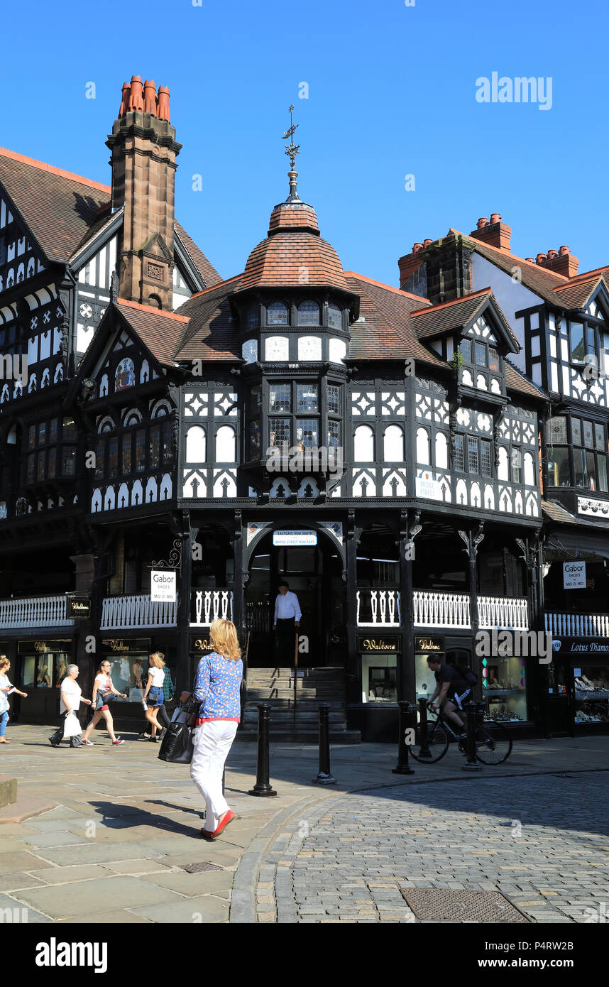 The black and white historical buildings of Eastgate Row South and ...