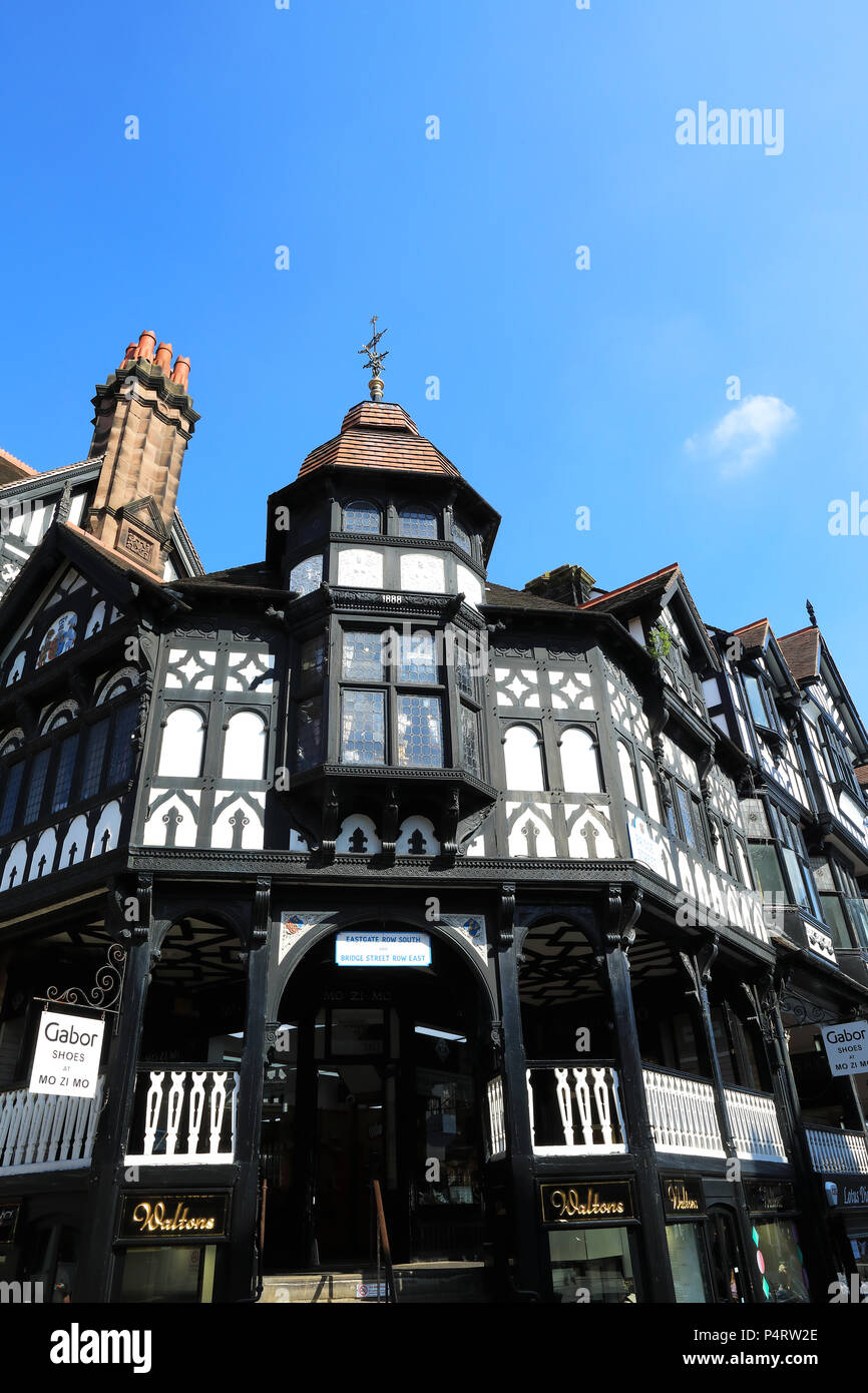 The black and white historical buildings of Eastgate Row South and ...