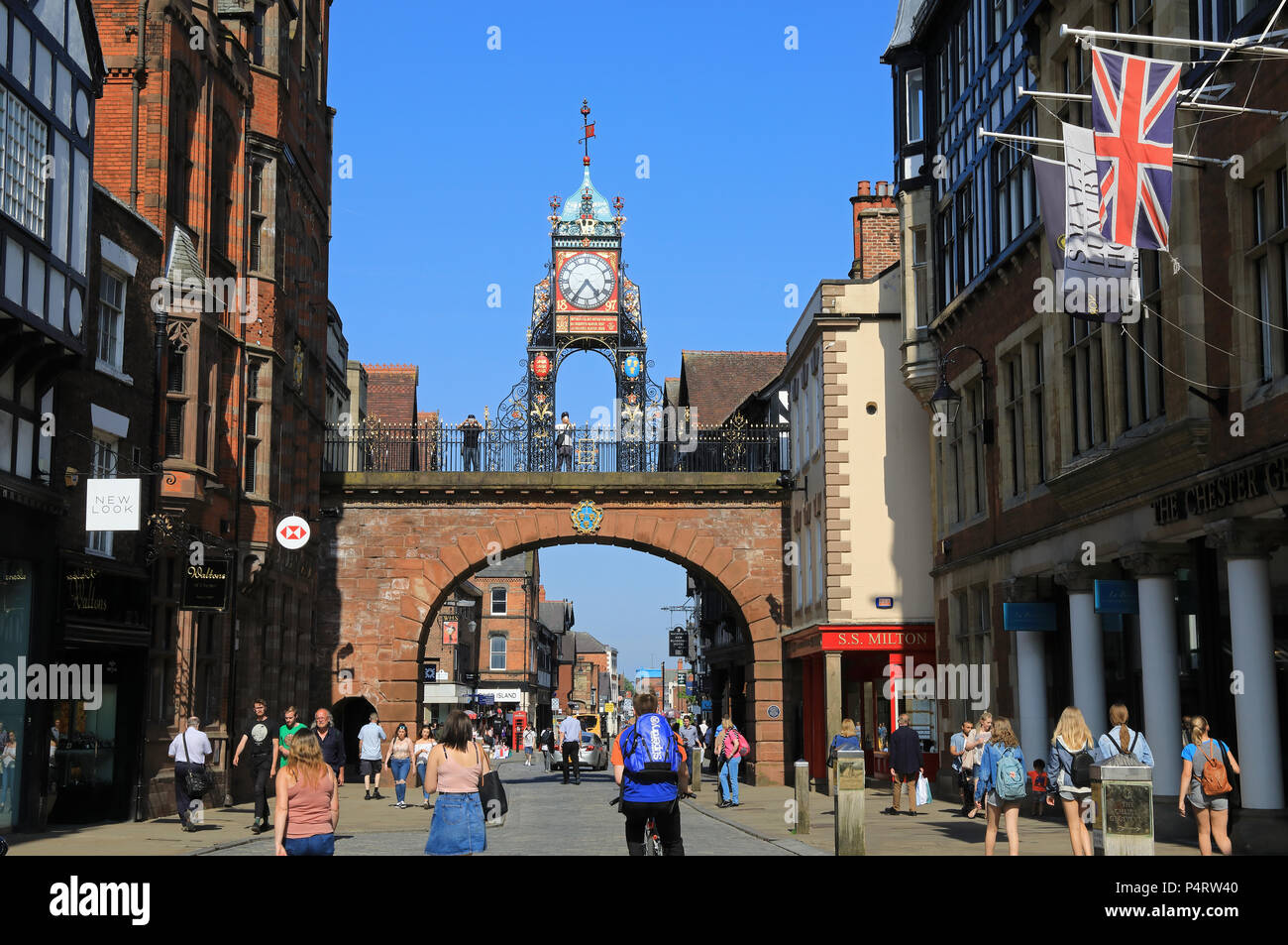 The much photographed and landmark Eastgate Clock, on Eastagte, in ...