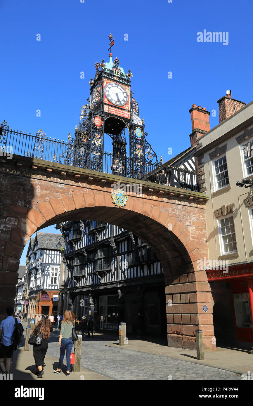 The much photographed and landmark Eastgate Clock, on Eastagte, in ...