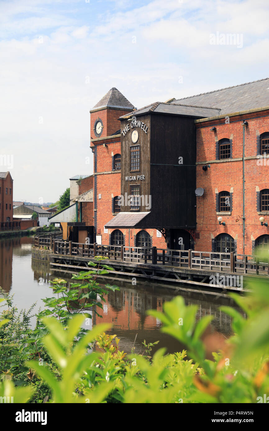 Wigan Pier, made famous by George Orwell, in Lancashire in NW England ...