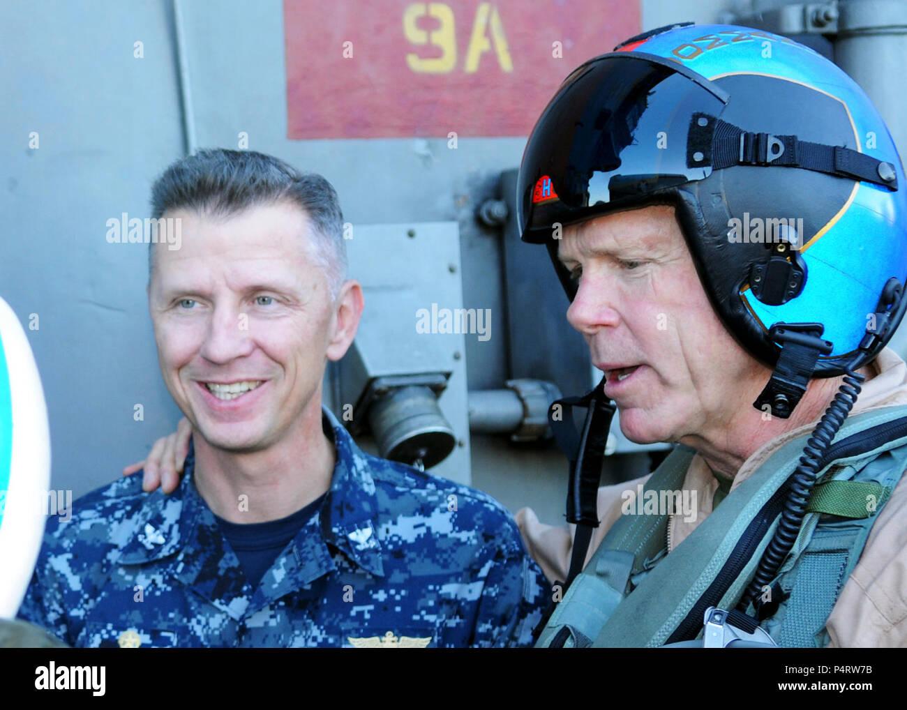 Commandant of the Marine Corps Gen. James Amos, right, stands with Navy ...