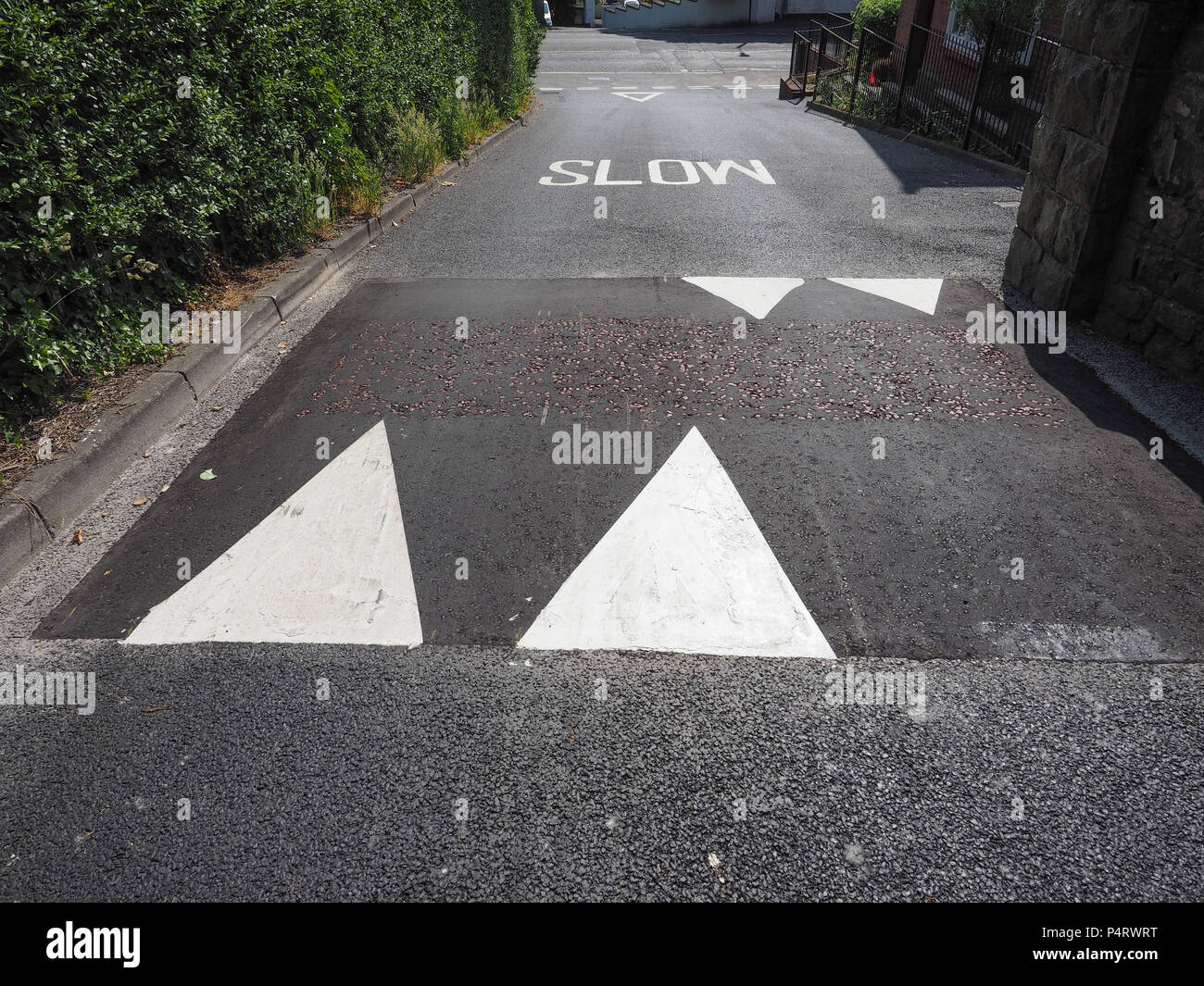 Regulatory signs, give way traffic sign on the road Stock Photo - Alamy