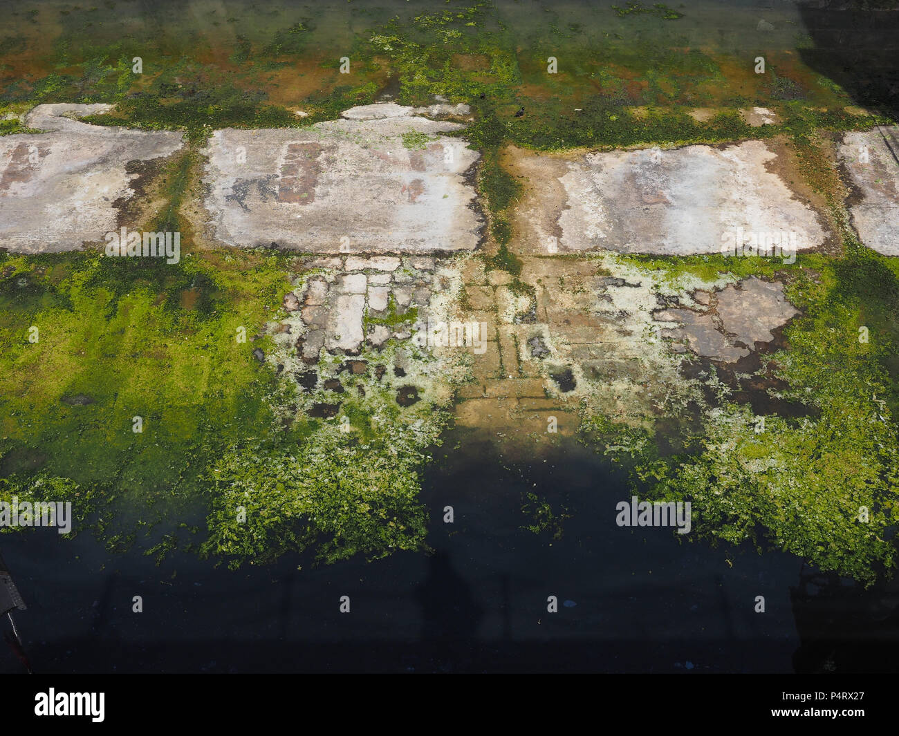Ancient underwater ruins at the bottom of a now dry dock Stock Photo ...