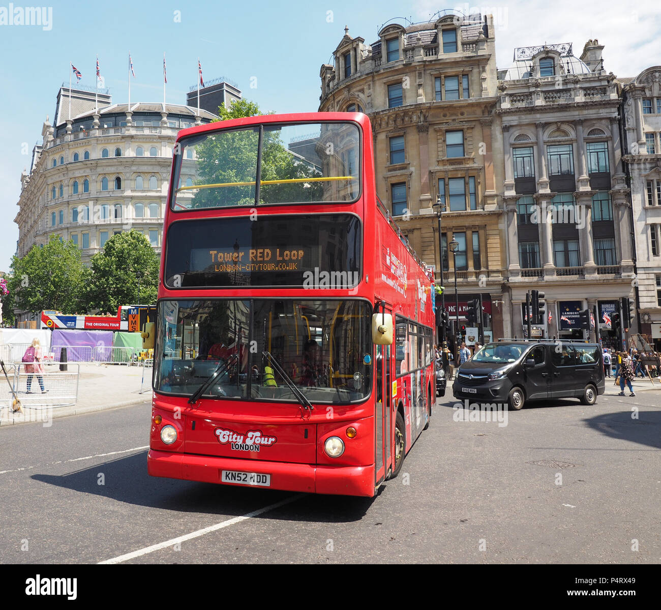 LONDON, UK - CIRCA JUNE 2018: Hop on hop off tourists bus Stock Photo ...