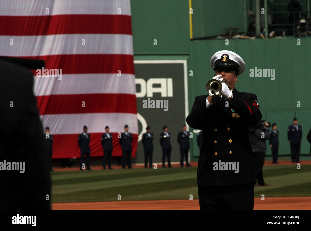 BOSTON, MA (April 8, 2011) Musician 1st Class Brandon Almagro performs ...