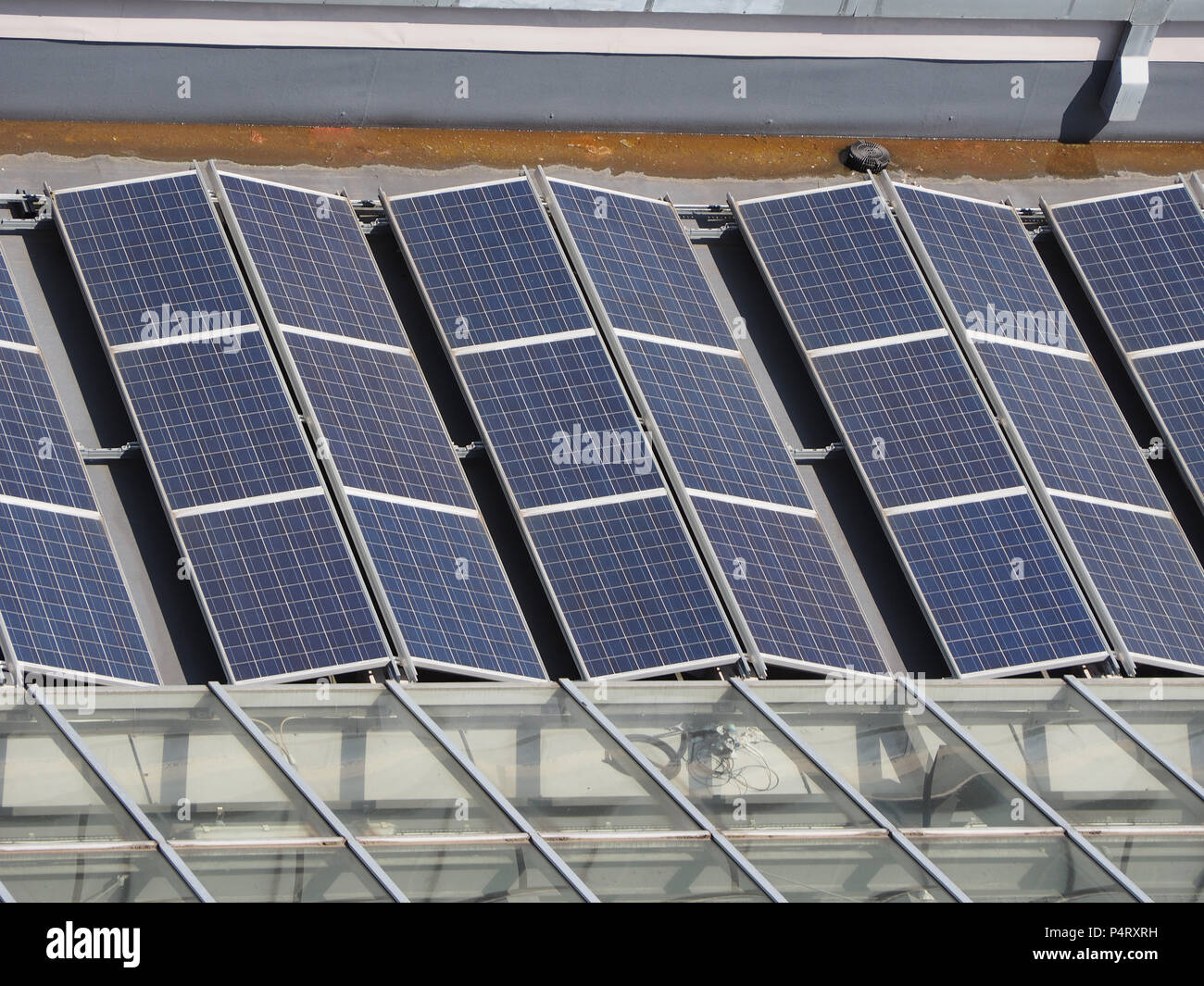 solar cells panels for electric energy procuction from sun light Stock ...