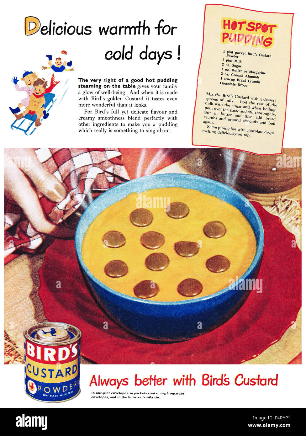 Birds custard powder advert hi-res stock photography and images - Alamy