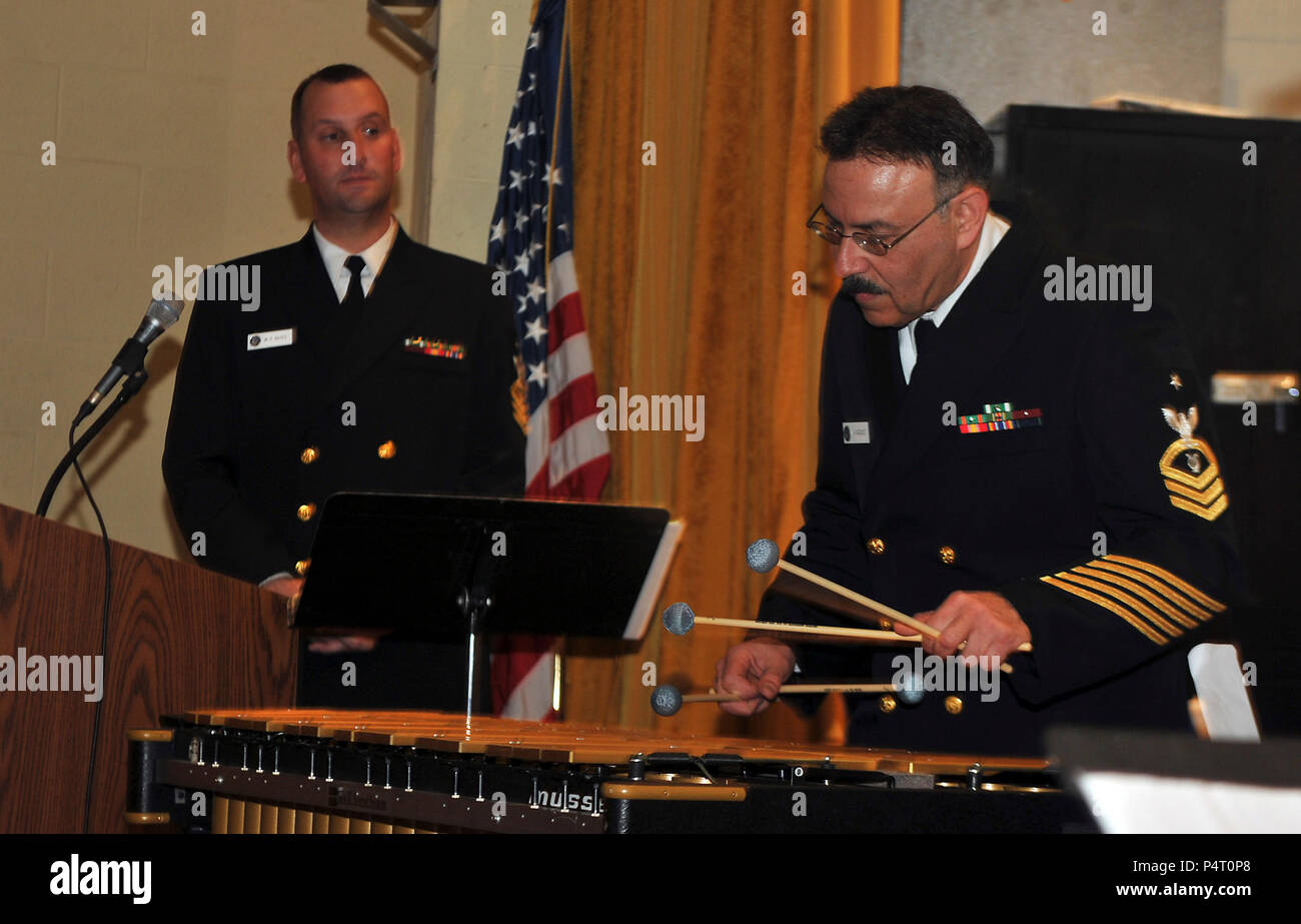 NORFOLK (Feb. 24, 2012) Chief Musician Leon Alexander, a member of the ...