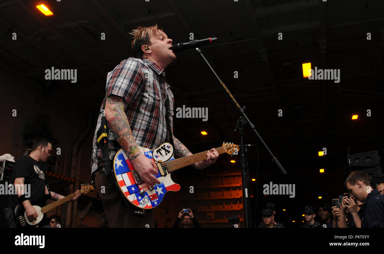 ARABIAN SEA (March 2, 2012) Jaret Reddick, lead vocalist and rhythm ...