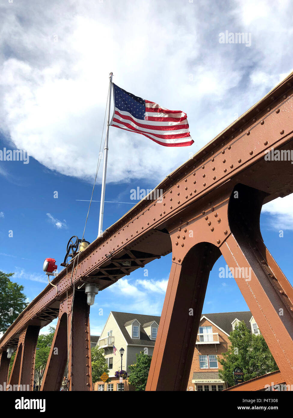 American flag bridge patriotic hi-res stock photography and images - Alamy
