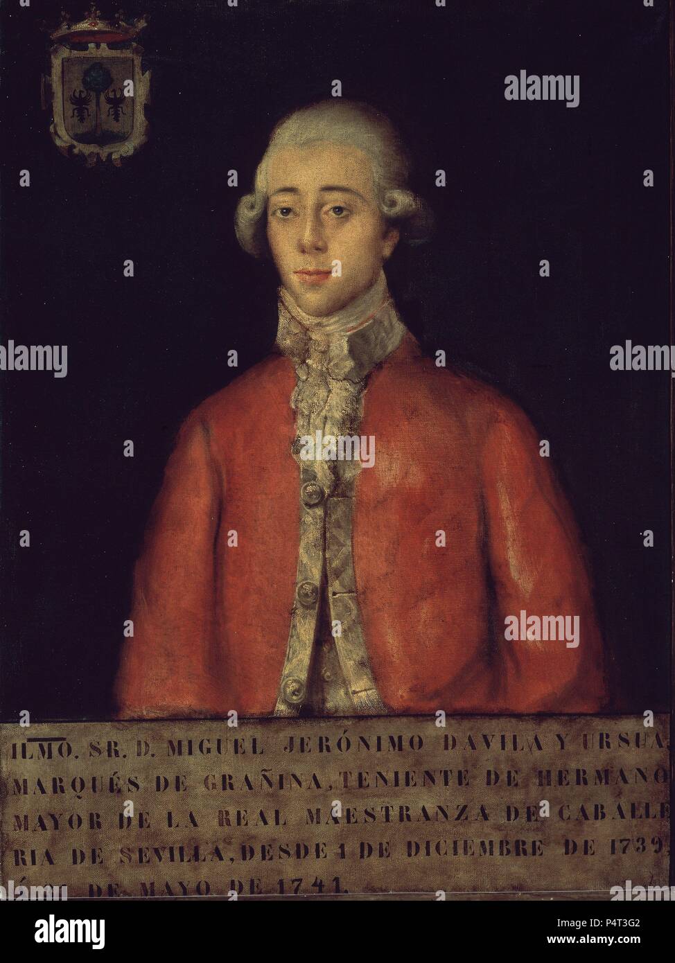 RETRATO DEL ILUSTRISIMO DON MIGUEL JERONIMO DAVILA Y URSUA - SIGLO ...
