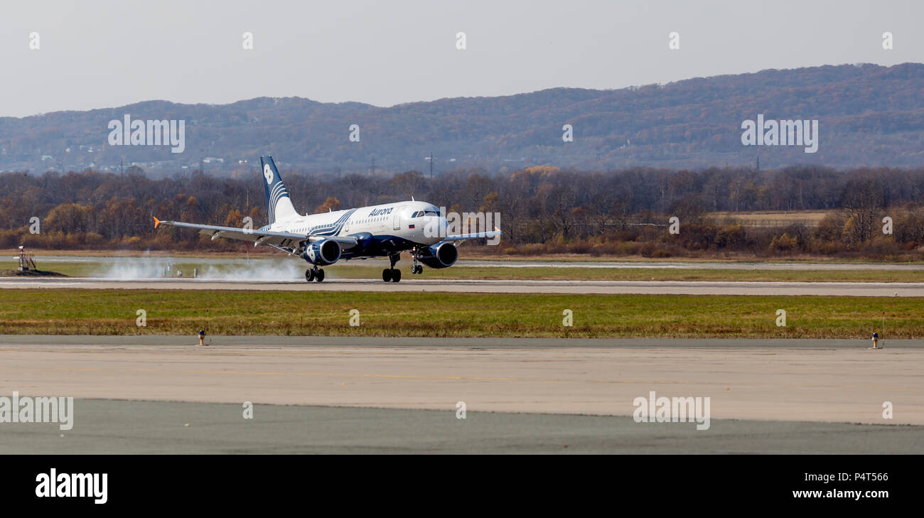 Russia, Vladivostok, 10/13/2017. Cargo jet aircraft Airbus A319 of ...