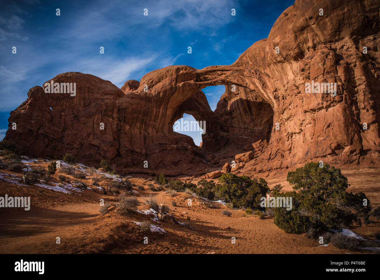 The double arch in Moab Utah at Arches National Park Stock Photo - Alamy
