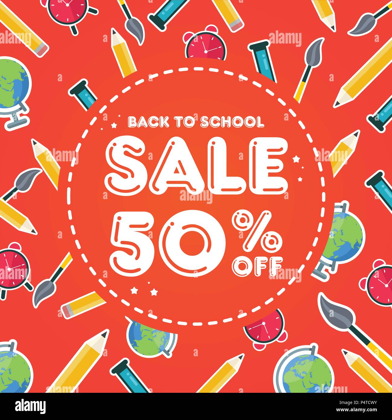 Back to school sale design Stock Vector Image & Art - Alamy