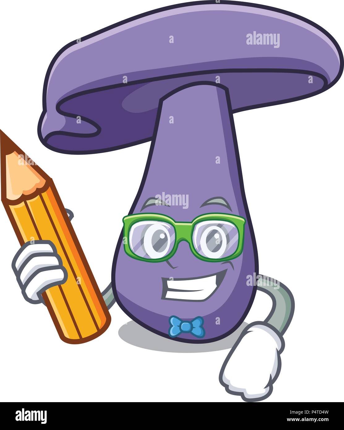 Student blewit mushroom character cartoon Stock Vector Image & Art - Alamy