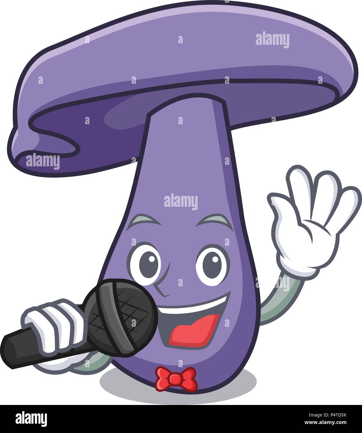 Singing blewit mushroom mascot cartoon Stock Vector Image & Art - Alamy