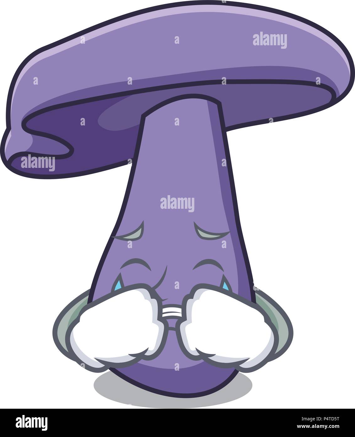 Crying blewit mushroom mascot cartoon Stock Vector Image & Art - Alamy