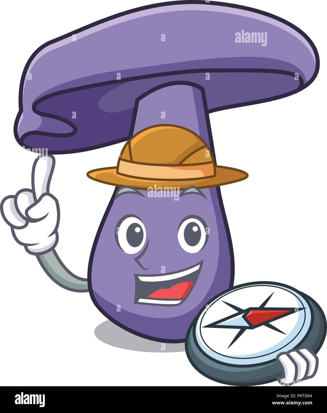 Explorer blewit mushroom mascot cartoon Stock Vector Image & Art - Alamy