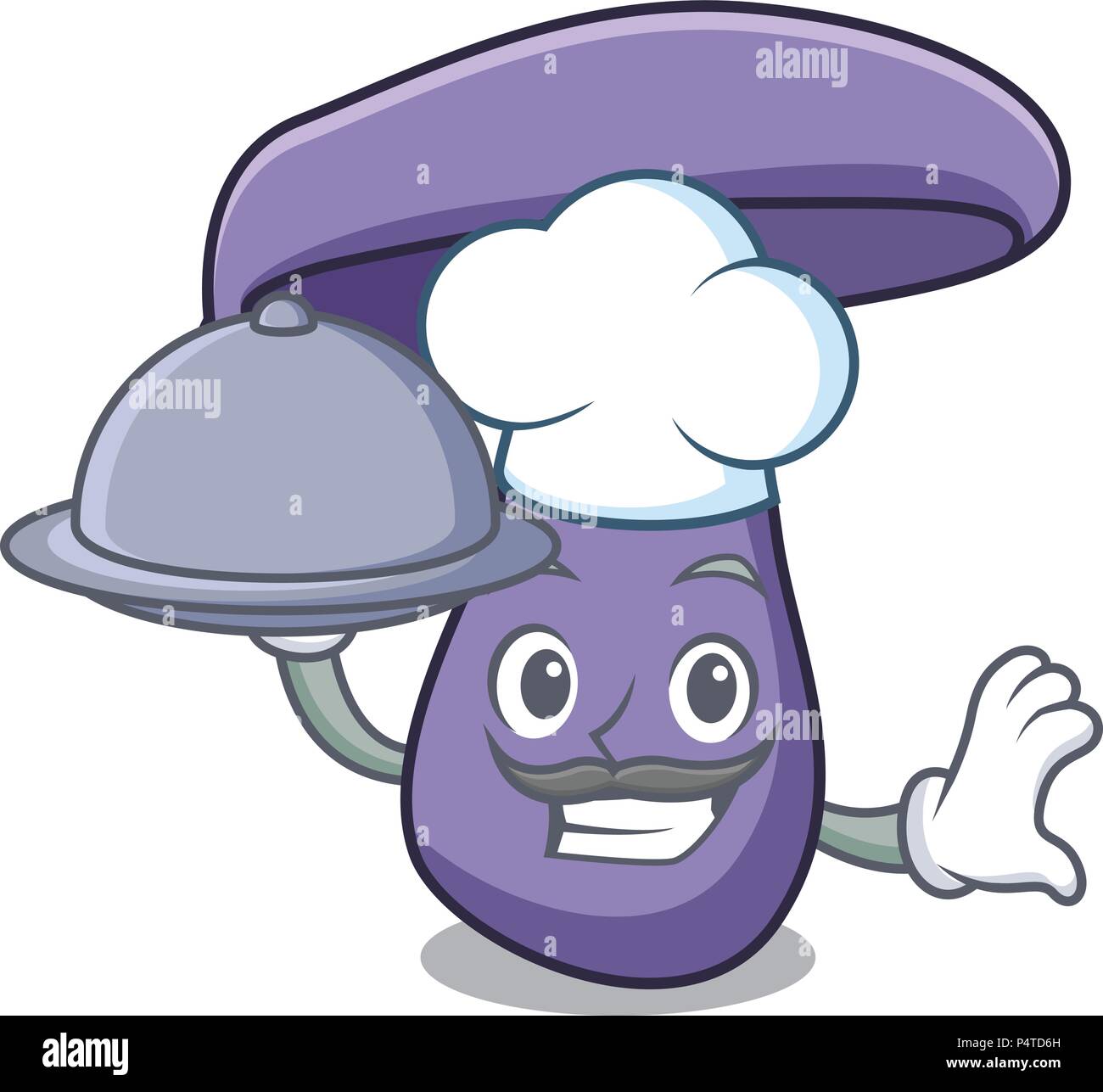 Chef with food blewit mushroom mascot cartoon Stock Vector Image & Art ...