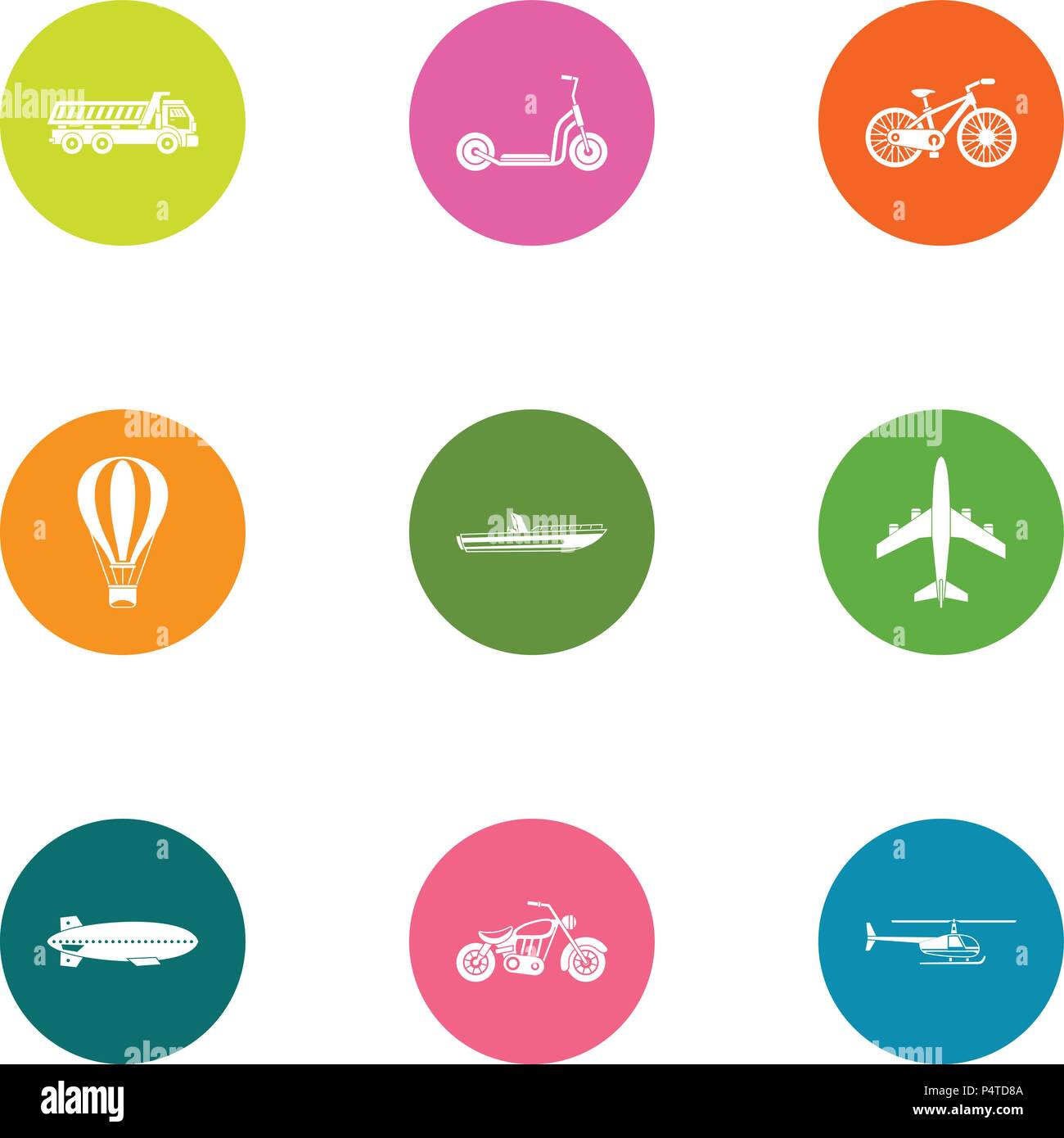 Transport orientation icons set, flat style Stock Vector Image & Art ...