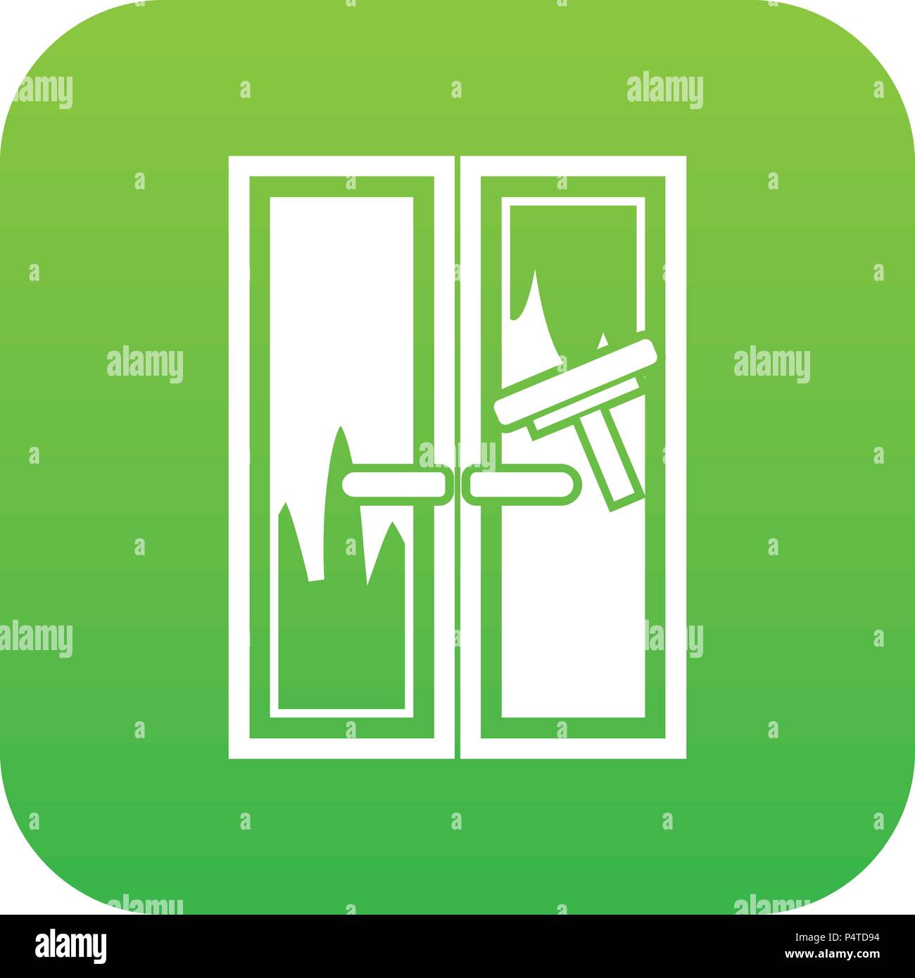 Window cleaning icon digital green Stock Vector Image & Art - Alamy