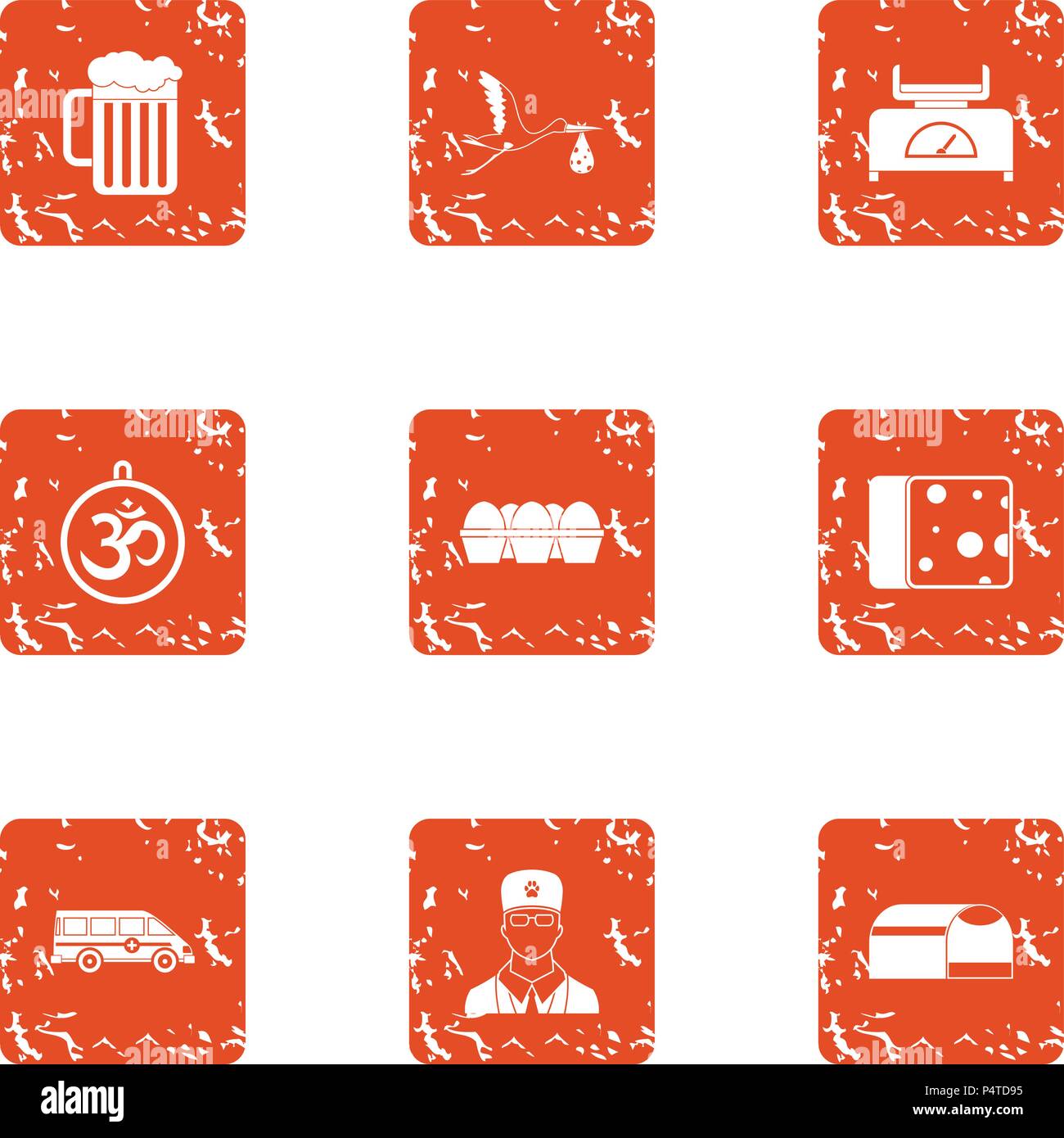 Sip icons set, grunge style Stock Vector Image & Art - Alamy