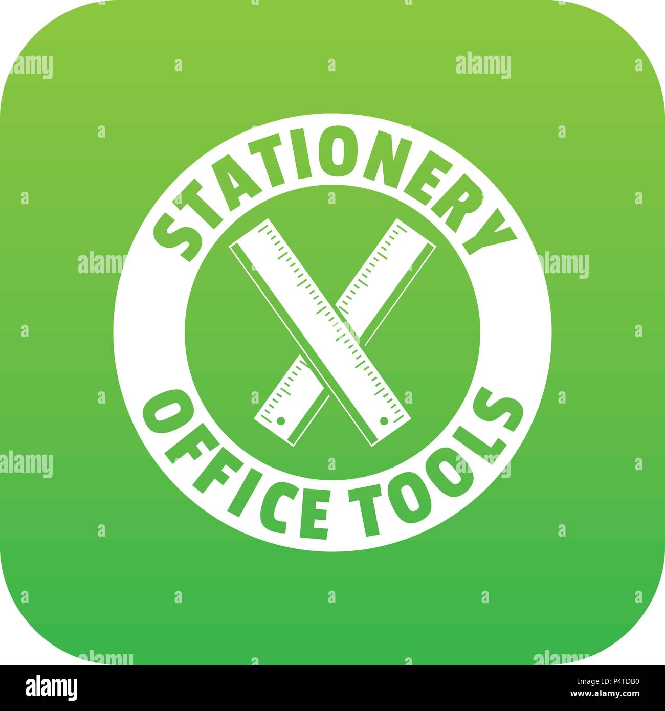 Stationery office tool icon green vector Stock Vector Image & Art - Alamy