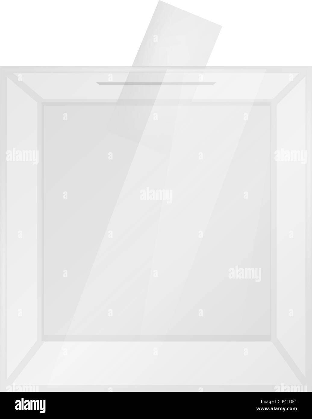 Transparent ballot box mockup, realistic style Stock Vector Image & Art ...