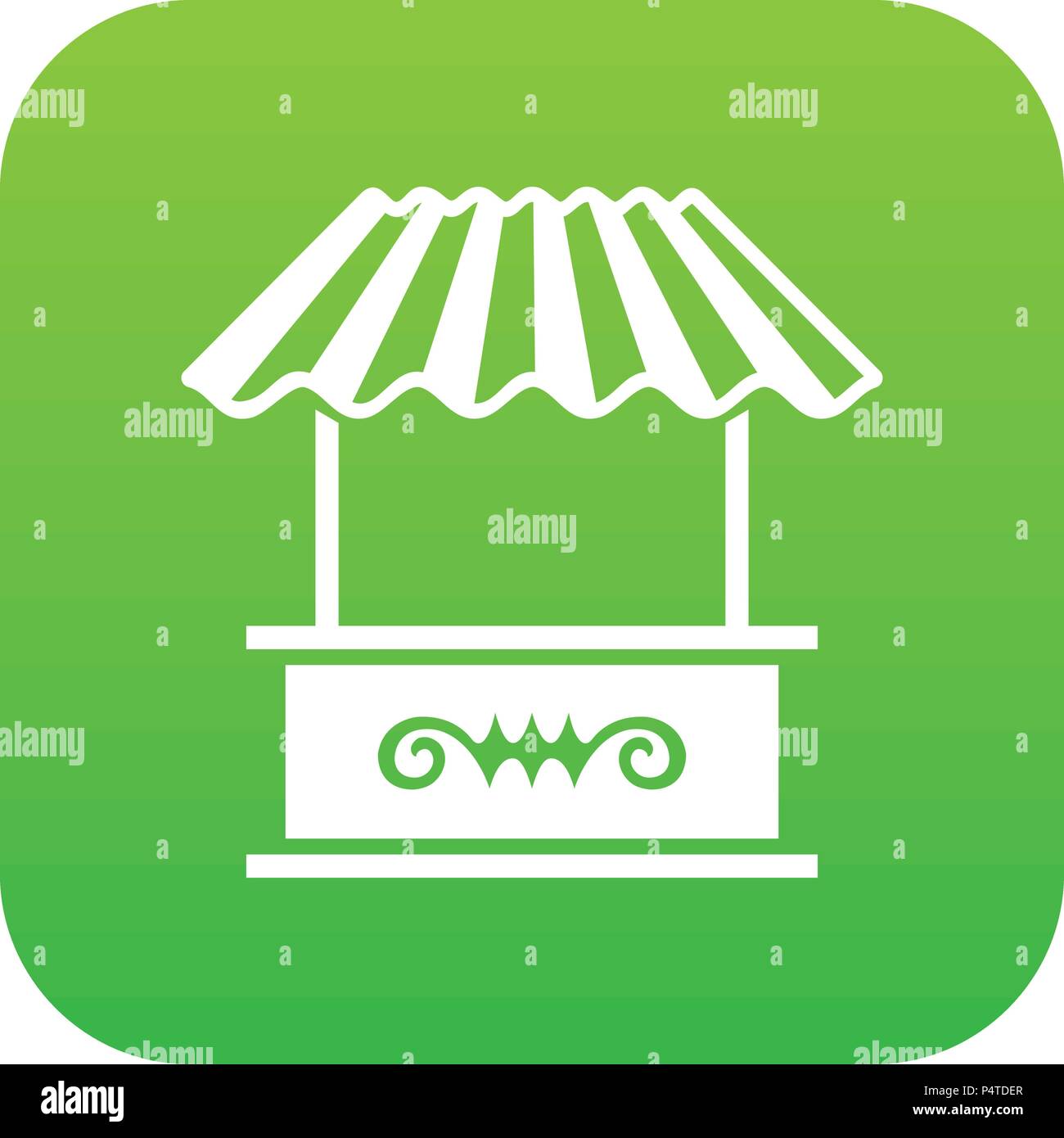 Roof stall icon green vector Stock Vector Image & Art - Alamy