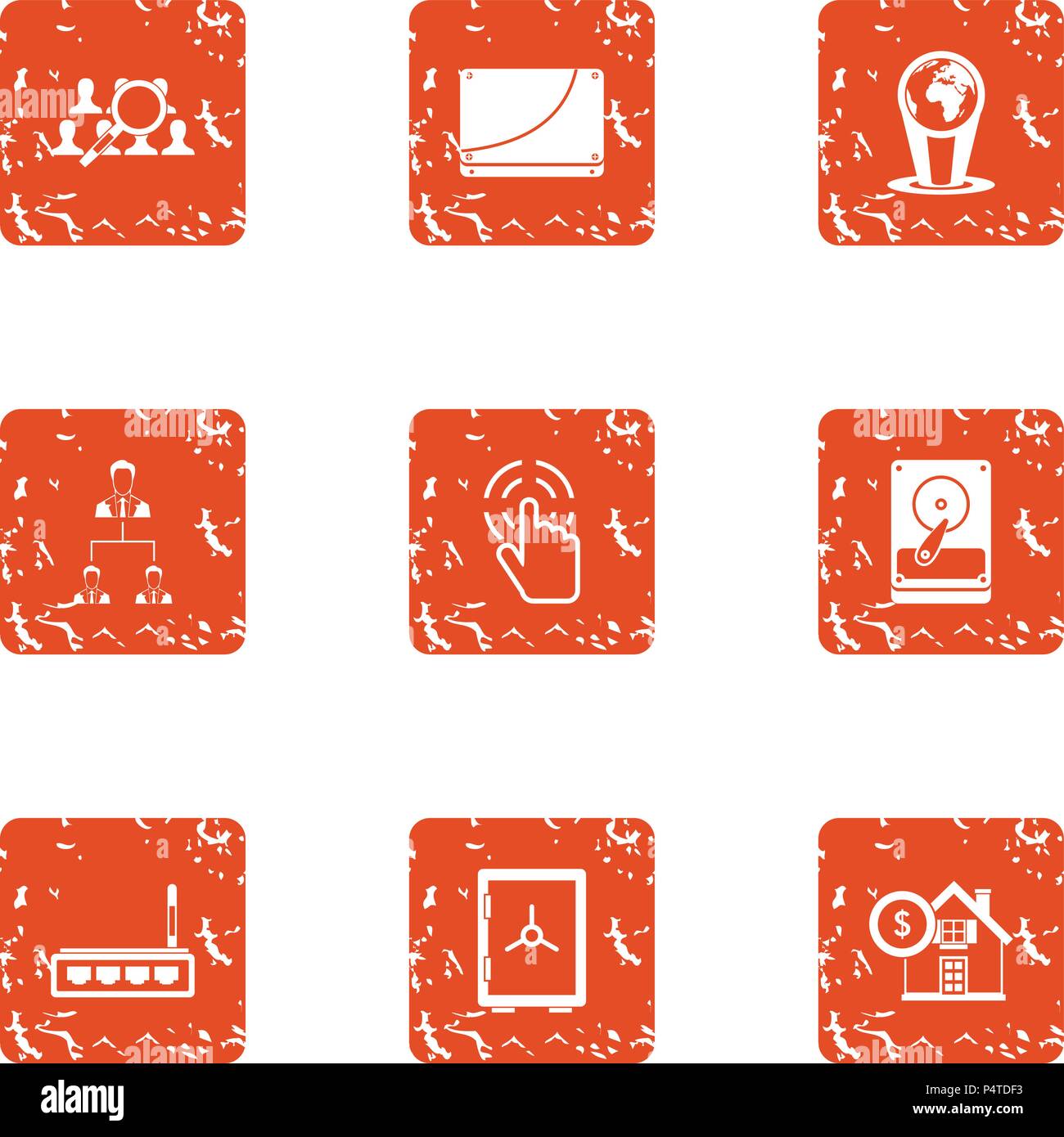 Command search icons set, grunge style Stock Vector Image & Art - Alamy