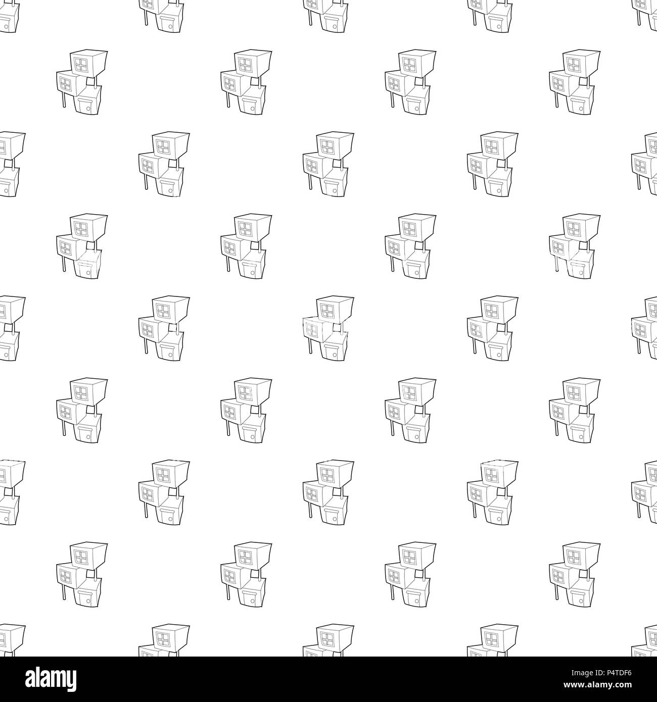 City building pattern vector seamless Stock Vector Image & Art - Alamy