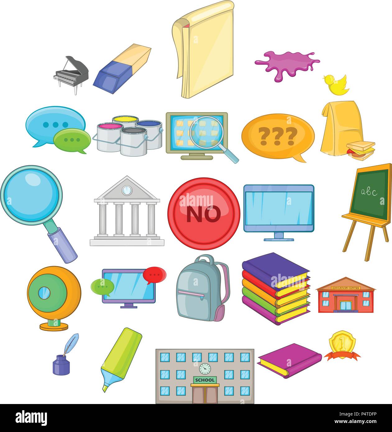 Student icons set, cartoon style Stock Vector Image & Art - Alamy