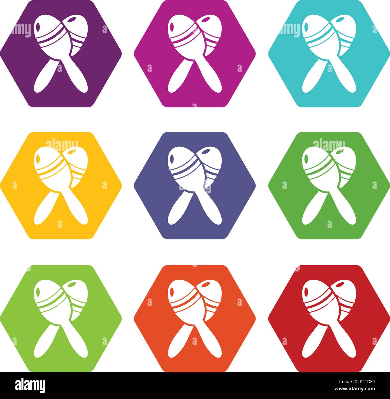Mexican maracas icons set 9 vector Stock Vector Image & Art - Alamy